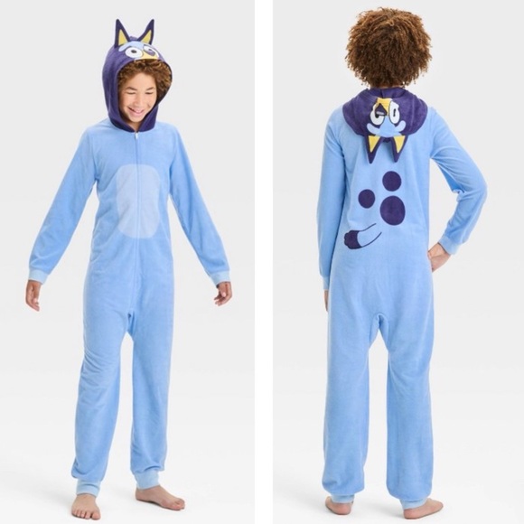 Bluey | Pajamas | New Bluey Kids Onesie Snuggie Jumpsuit Halloween ...